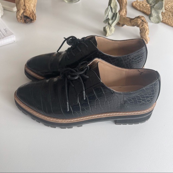 ASOS | Shoes | Black Loafersblack Lace Up Loafers Platform Loafers ...